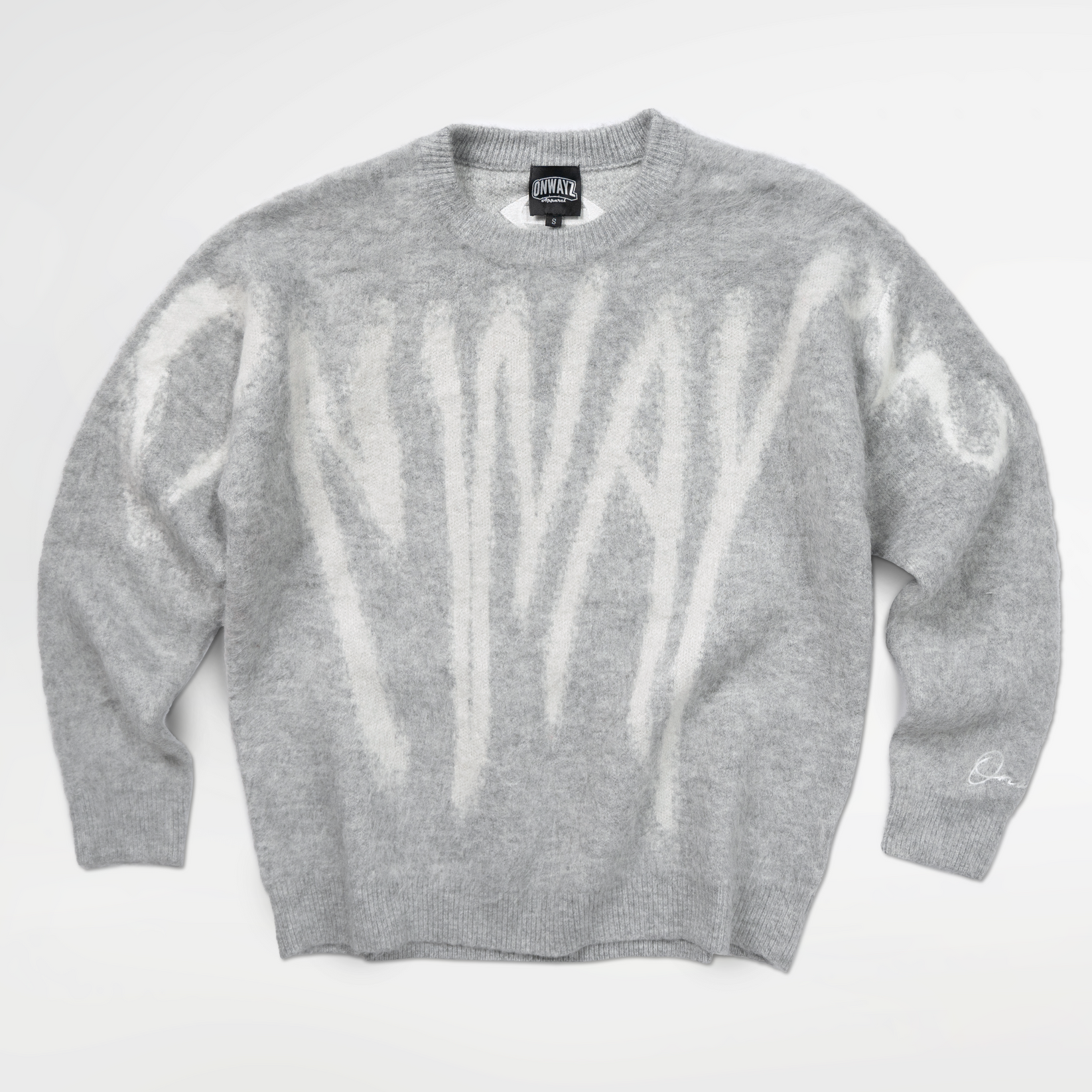 Fluff Knit Crewneck - Grey – Onwayz Apparel